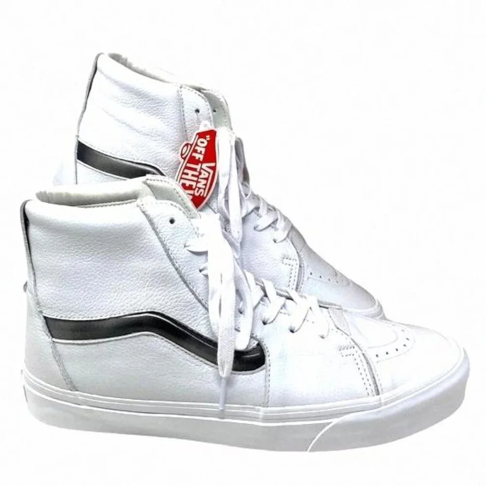 Vans | Shoes | Vans Sk8hi Xl Shoes Big Mood Leather White Mens ...